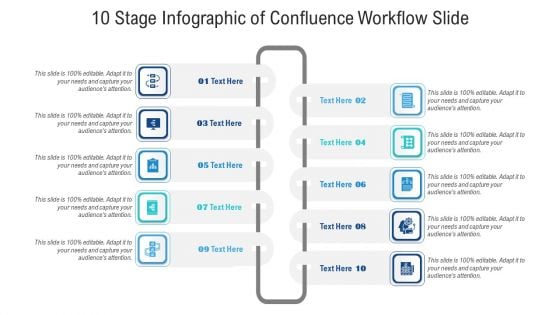 10 Stage Infographic Of Confluence Workflow Slide Powerpoint Templates