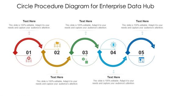 Circle procedure diagram for enterprise data hub PowerPoint templates ...