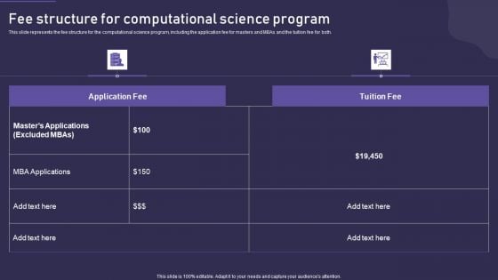 Fee structure for computational science program PowerPoint templates ... Fee structure for computational science program PowerPoint templates ...