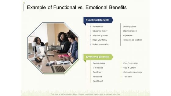 Functional vs emotional benefits PowerPoint templates, Slides and Graphics Functional vs emotional benefits PowerPoint templates, Slides and Graphics