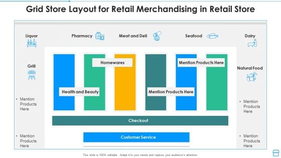 Grid Store Layout PowerPoint templates, Slides and Graphics