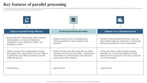 Key features parallel processing PowerPoint templates, Slides and Graphics