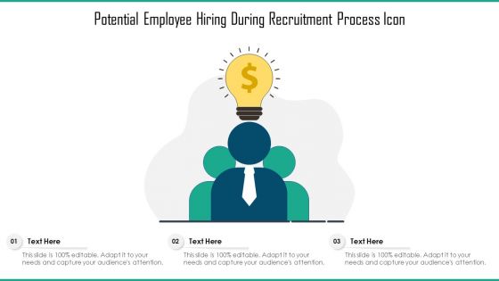 Potential employee hiring during recruitment process icon PowerPoint ... Potential employee hiring during recruitment process icon PowerPoint ...