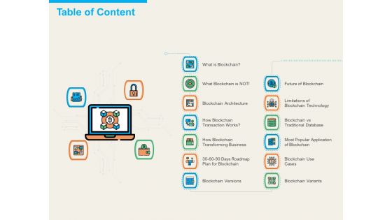 Understanding Blockchain Basics Use Cases Table Of Content Ppt Styles Example Introduction Pdf 