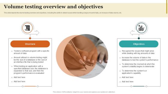 Volume Testing Overview And Objectives Infographics PDF Volume Testing Overview And Objectives Infographics PDF