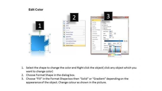 Attached Puzzles In Horizontal Line 10 Stages Vision Flow Charts ...