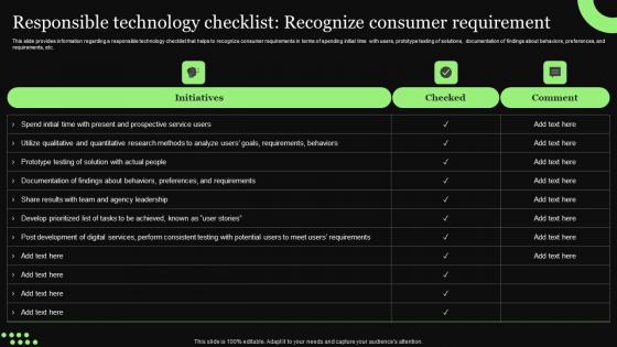 Ethical Technology Utilization Responsible Technology Checklist ...