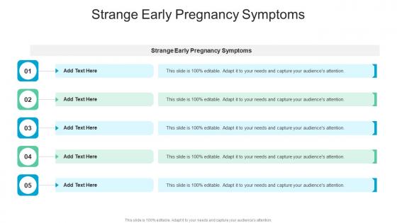 Strange Early Pregnancy Symptoms PowerPoint templates, Slides and Graphics