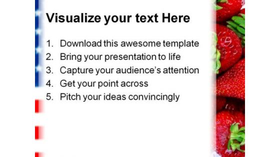 Strawberry background PowerPoint templates, Slides and Graphics