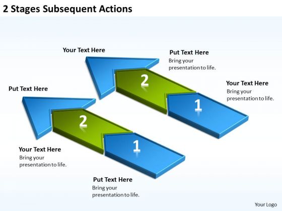 2 Stages Subsequent Actions Creating Business Plan Template PowerPoint Templates PowerPoint 