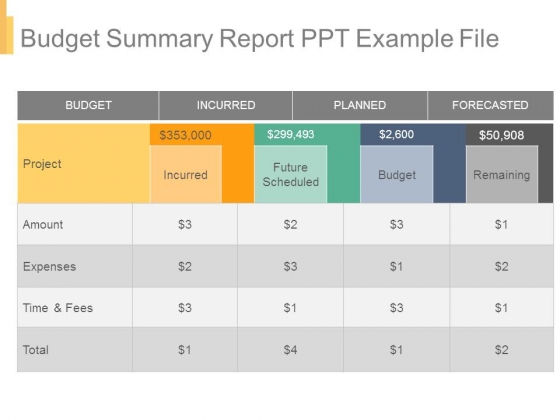 Budget Overview Slide Geeks