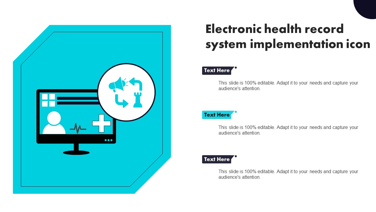 Electronic Health Record System Implementation Icon Information PDF ...
