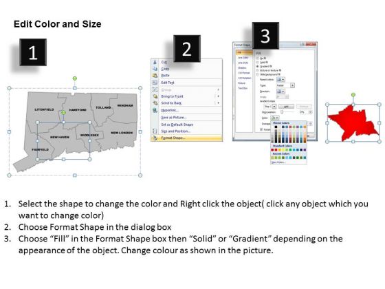 Editable Usa Connecticut State Powerpoint Maps Powerpoint Templates