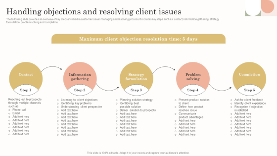 Handling Objections And Resolving Client Issues Inspiration PDF ... Handling Objections And Resolving Client Issues Inspiration PDF ...