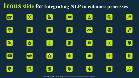 Icons Slide For Integrating Nlp To Enhance Processes Sample Pdf Powerpoint Templates