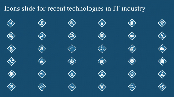 Icons Slide For Recent Technologies In IT Industry Demonstration PDF ...