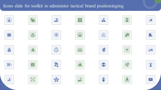 Icons Slide Toolkit To Administer Tactical Brand Positioning Ppt ...