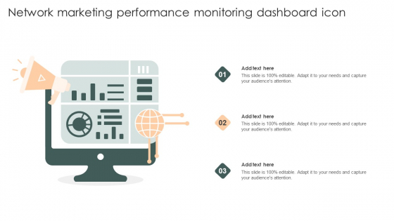 Network Marketing Performance Monitoring Dashboard Icon Inspiration PDF ...