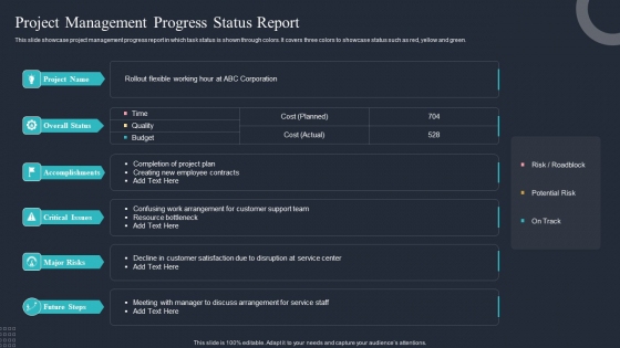 Project Management Progress Status Report Ppt Infographics Gallery PDF ... Project Management Progress Status Report Ppt Infographics Gallery PDF ...