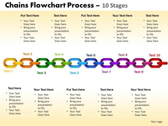 Powerpoint Backgrounds Diagram Chains Flowchart Ppt Process