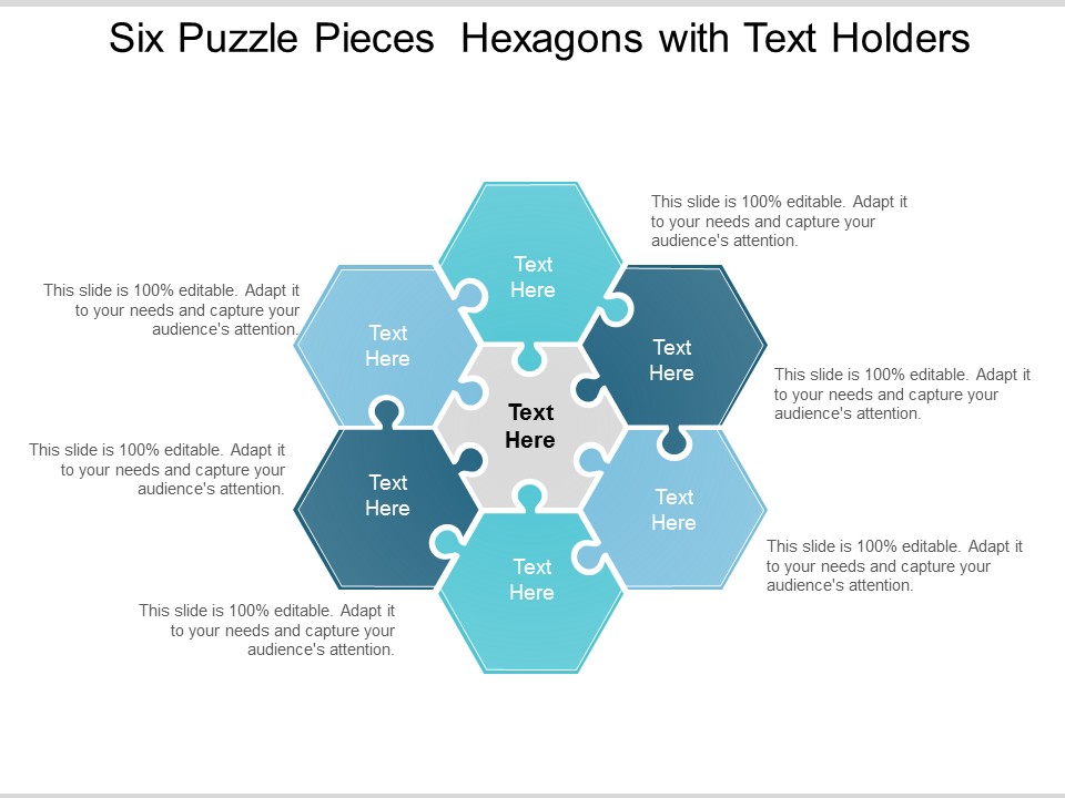 6 Puzzle Pieces Template