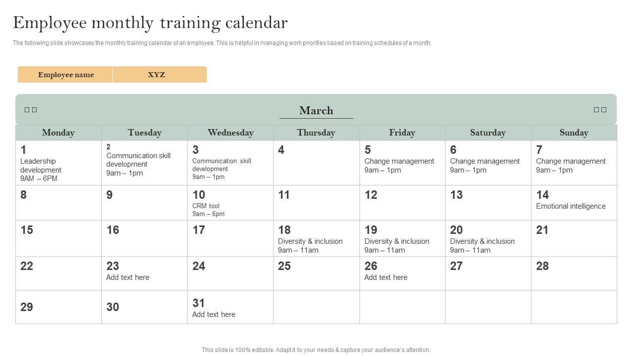 Skill Enhancement Plan Employee Monthly Training Calendar Topics PDF ... Skill Enhancement Plan Employee Monthly Training Calendar Topics PDF ...